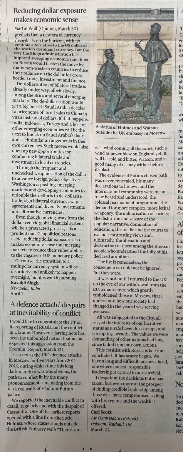 Simon: "Letter from retired defence attaché among best of…" - Mastodon ...